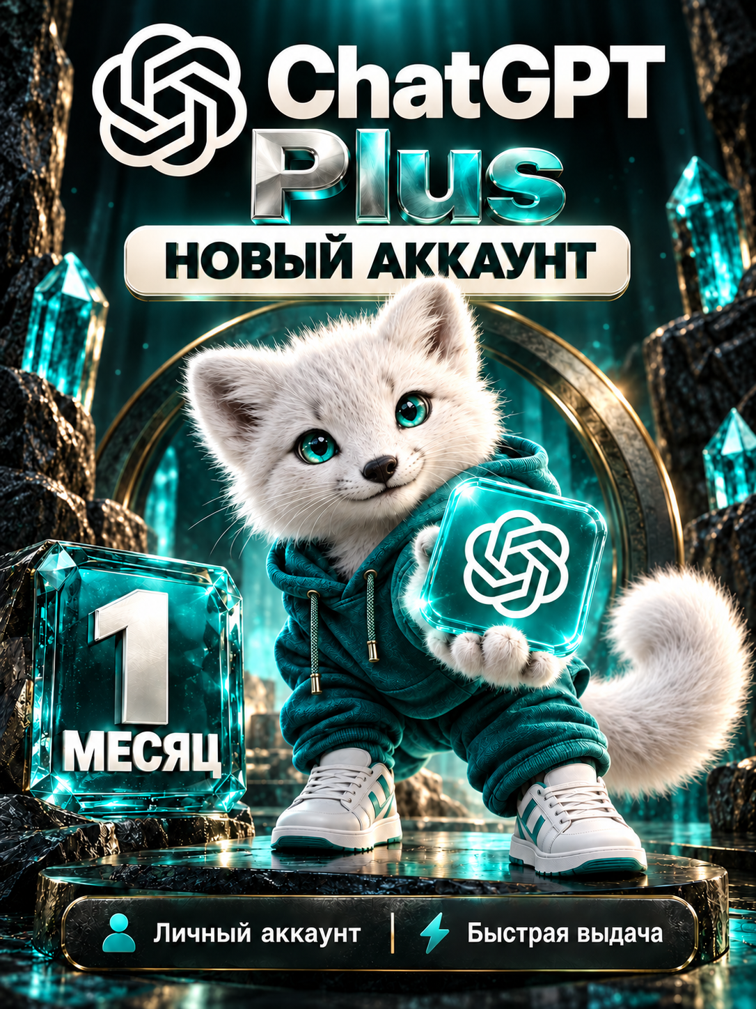 Подписка ChatGPT Plus на 1 месяц — новый личный аккаунт
