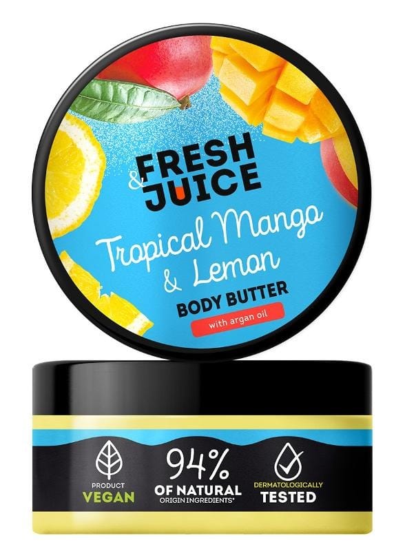 Масло для тела Fresh Juice, манго и лимон, 200 мл