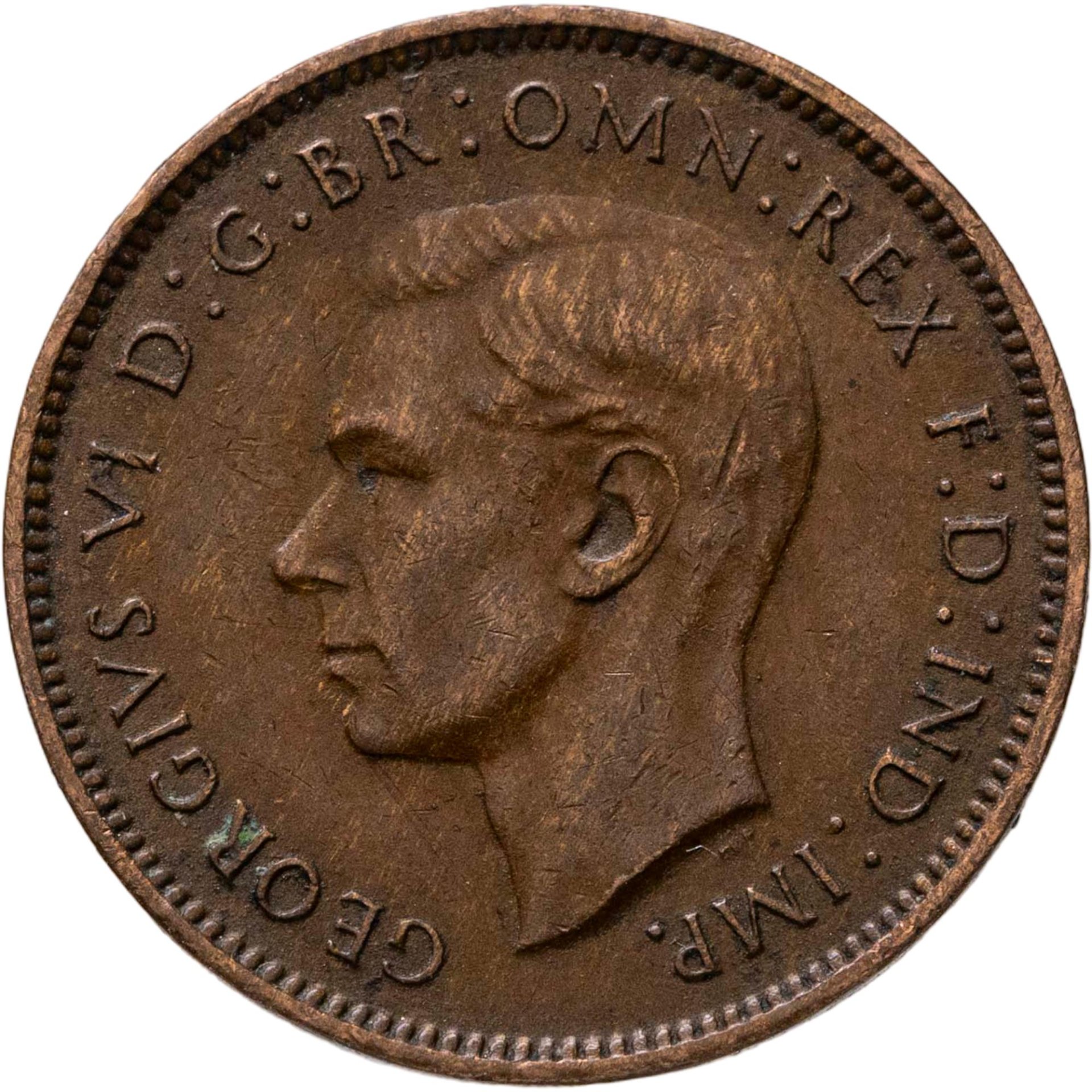 Великобритания 1 фартинг 1942, Бронза, в сохранности XF