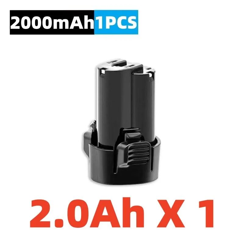 Подходит для литий-ионных аккумуляторов Makita 10,8 В BL1013, BL1020, BL1030, BL1014, LCT203W, 194550-6, 2000 мАч (1 шт.)