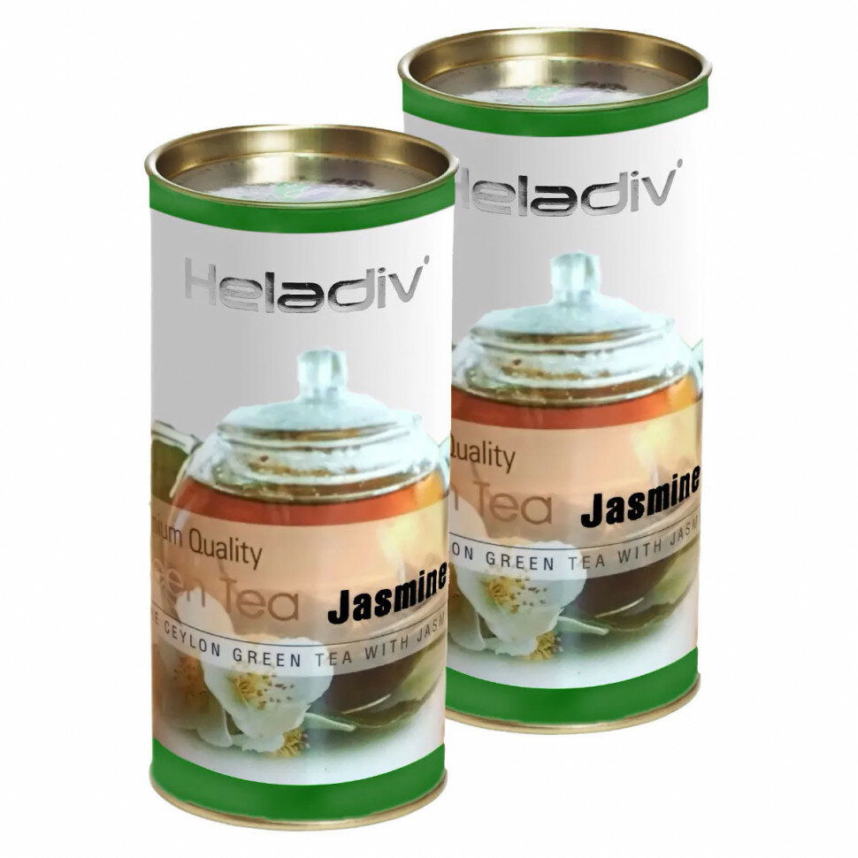 Heladiv Jasmine (жасмин), зеленый листовой, в тубе, 2x100г