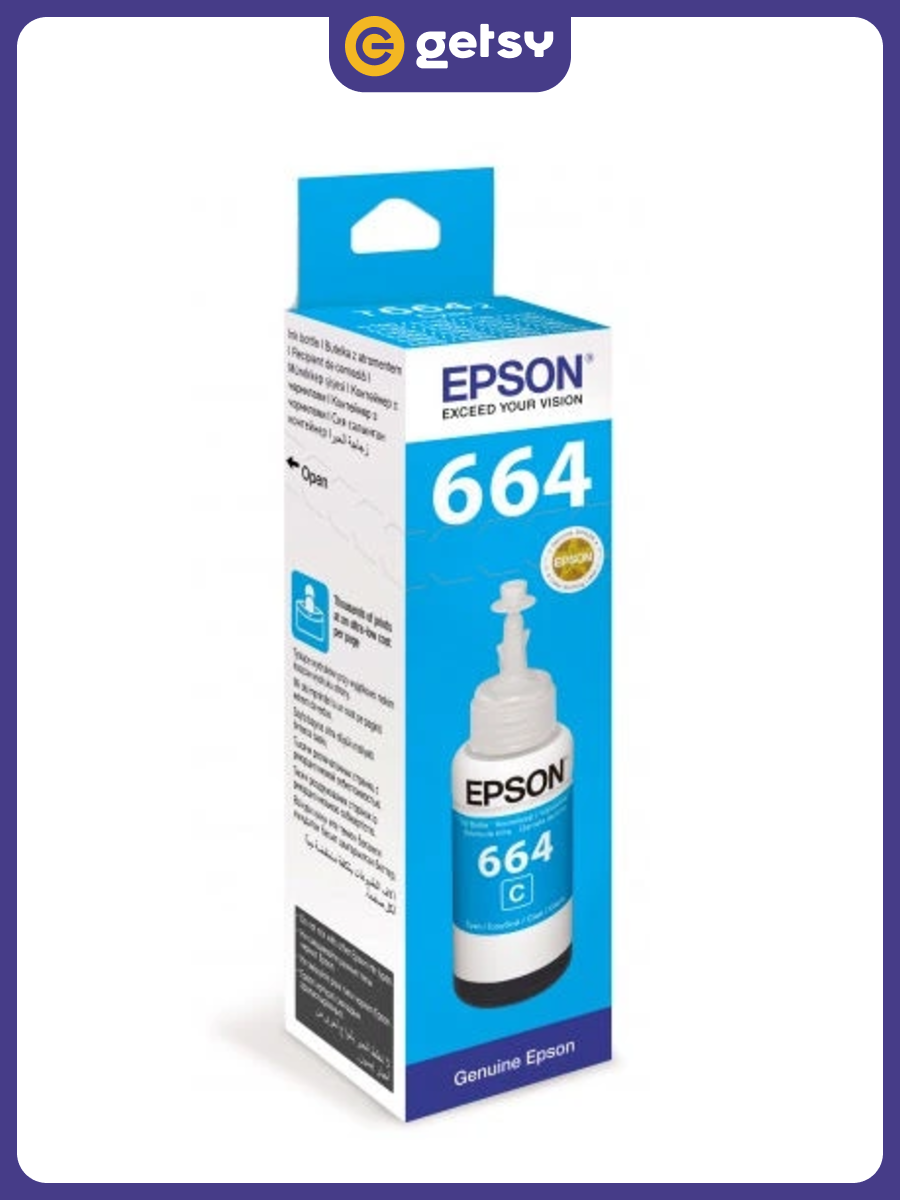 Чернила Epson T6642, цвет голубой