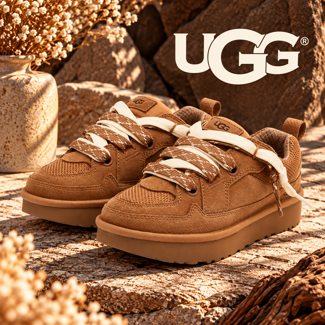 Угги UGG UGG Lowmel Lo "Chestnut", размер 37 RU, ореховый — фото 1