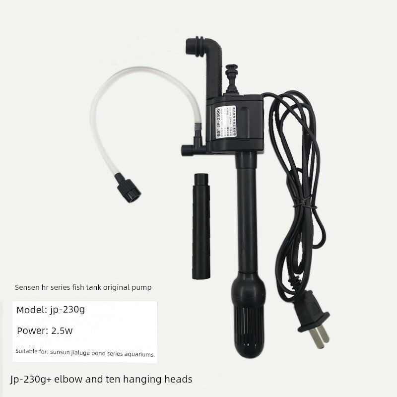 Sensen 230G Аквариумный фильтр-насос с подвесной кронштейном и локтем для настольных аквариумов