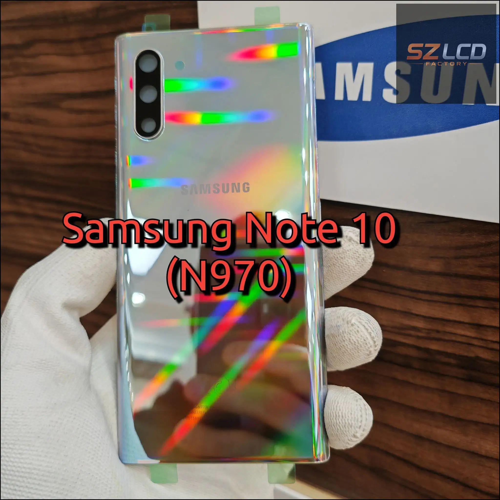 Крышка для Samsung Note 10 (заднее стекло) "Премиум качество" цвет: Aura