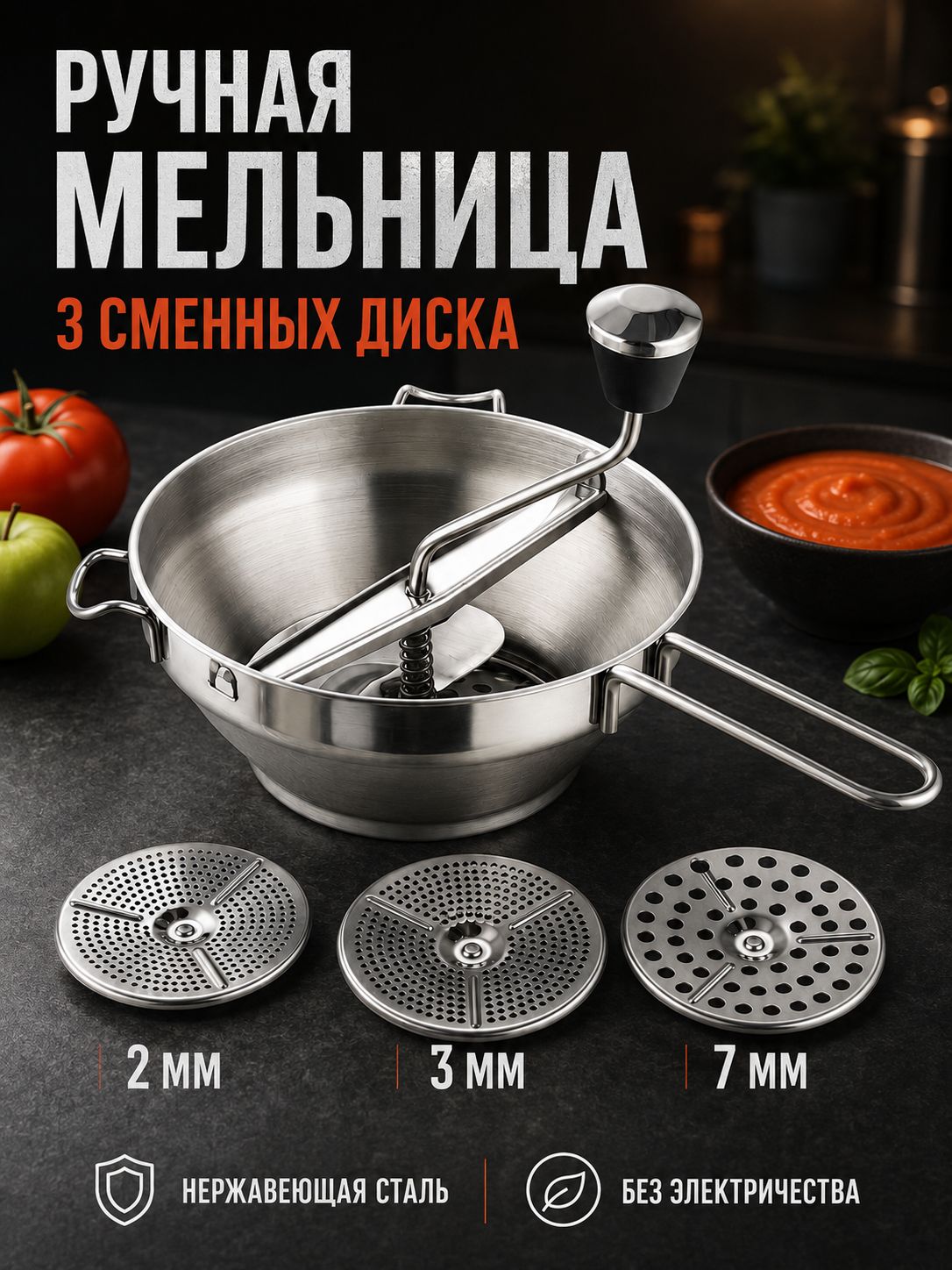 Сито, диаметр 19 см, 1 предм.
