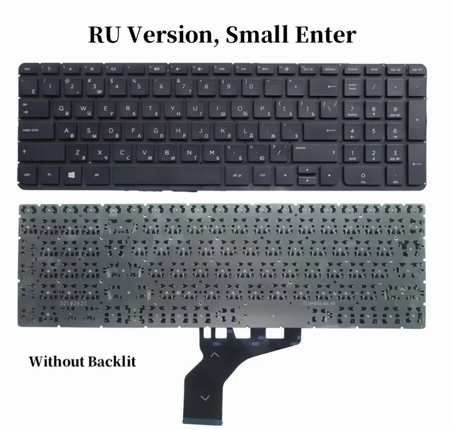 Клавиатура FOCOZOK для HP Pavilion TPN-C135 C139 Черный, RU Without Backlit