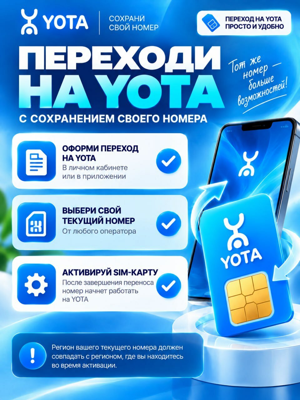Сим-карта Yota | Безлимитный интернет + 1000 минут | 350₽/мес | Раздача Wi-Fi | Для роутера, модема, камеры | Перенос номера — фото 1