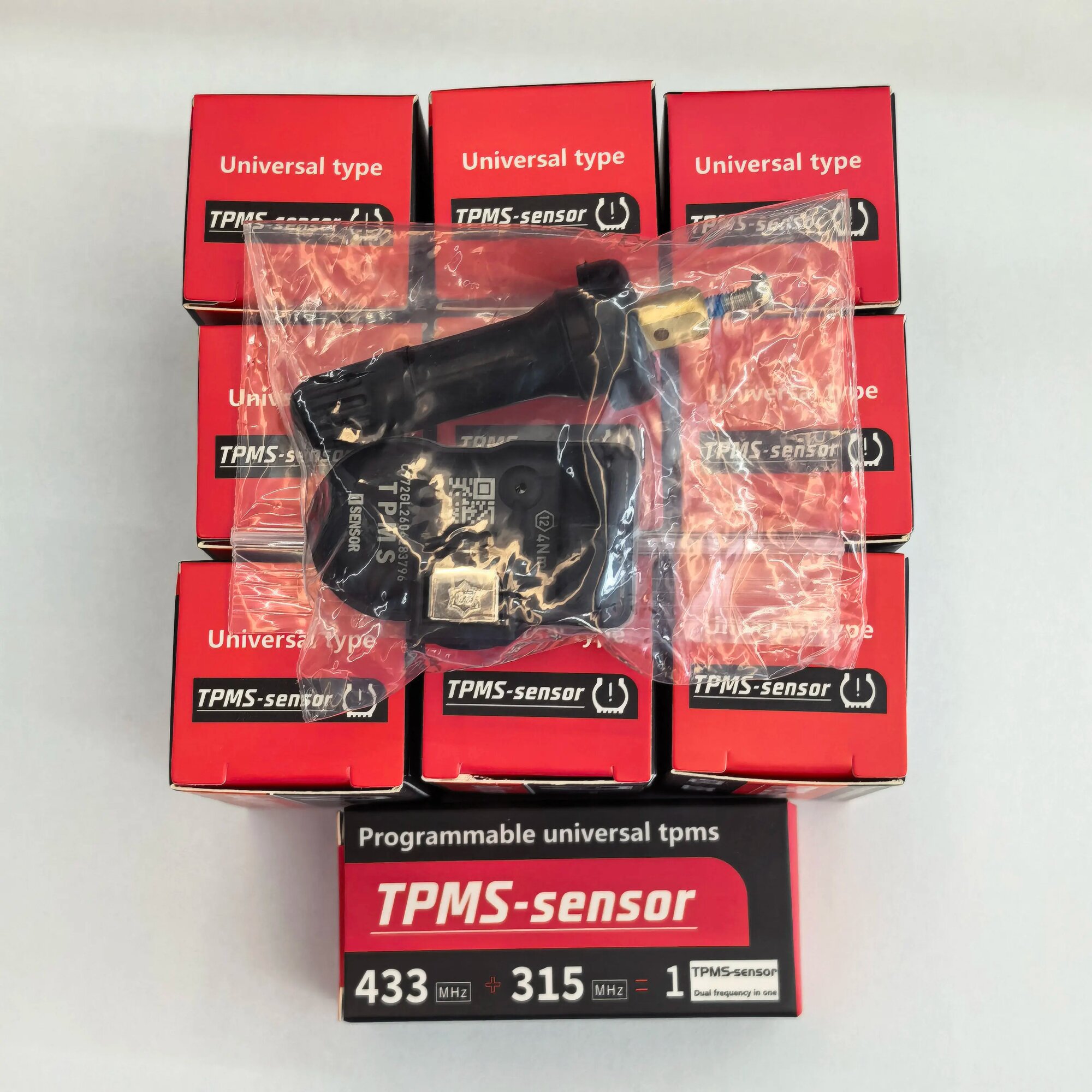 Универсальные TPMS-сенсоры 10шт, 315/433 МГц, Color: 10PCs rubber valve