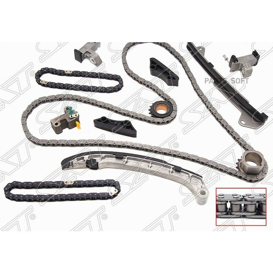 Комплект замены цепи ГРМ Toyota Land Cruiser Prado (J150) 09-17 / Lexus GX 09-13 1GRFE от официального дистрибьютора, SAT, артикул TKTY210J