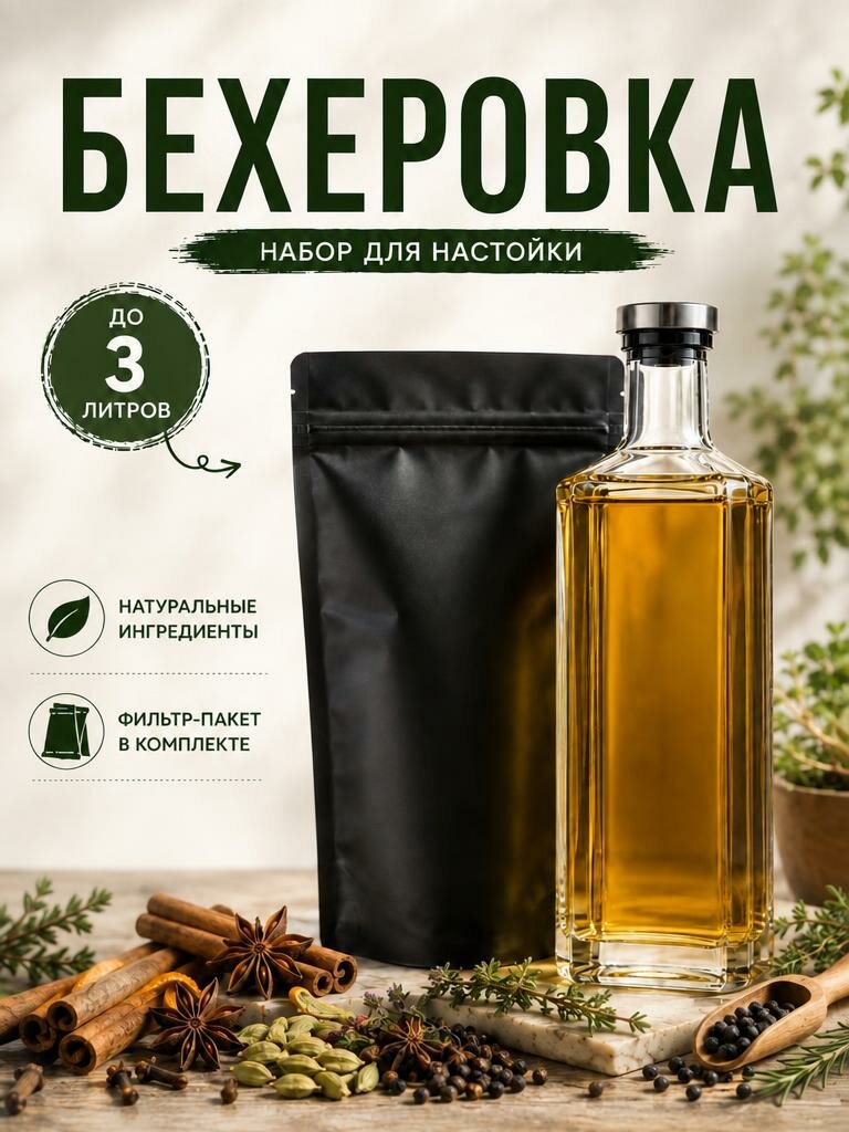 Настойка для самогона Бехеровка, набор для приготовления на 3 литра