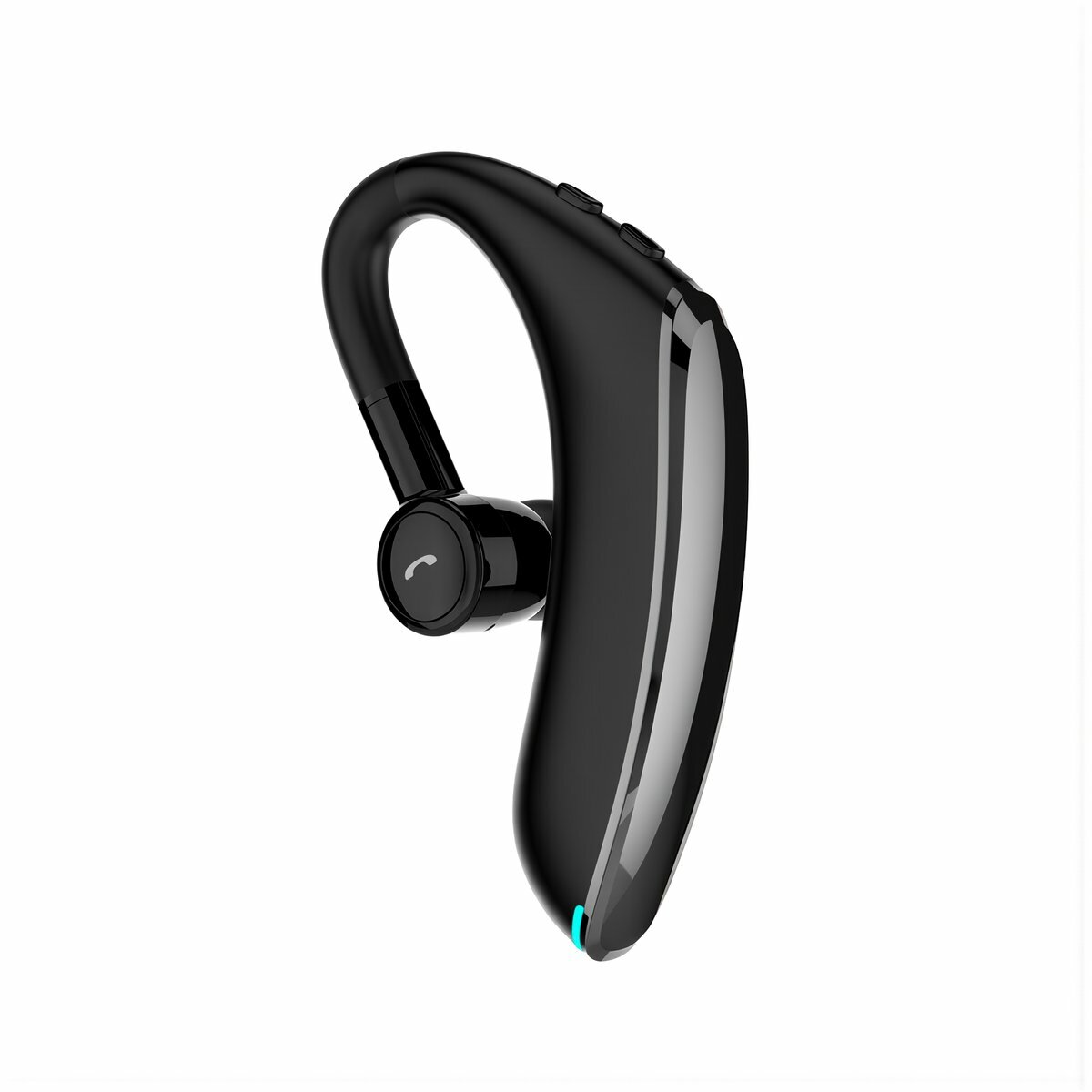 Беспроводная наушник гарнитура на ухо bluetooth 18 часов разговора 20 часов музыки 150 часов ожидания поворот на 180 градусов подключение двух телефонов шумоподавление черный цвет