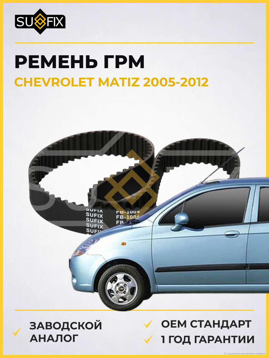 Ремень ГРМ SUFIX FB1004 Шевроле Матиз CHEVROLET MATIZ 2005-2012