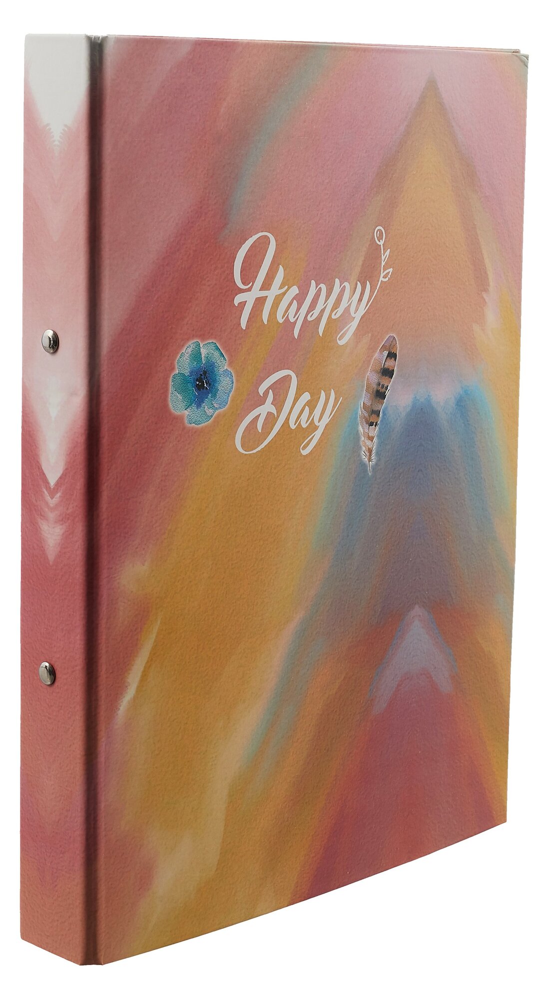 Папка на 2 кольцах «Happy day», А4, ламинированный картон, в ассортименте