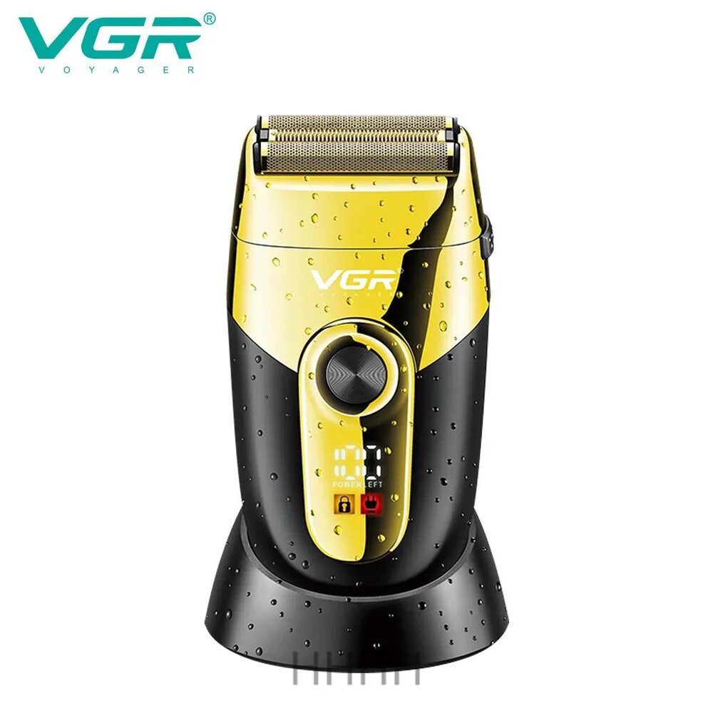 VGR Электробритва V-383, черный, золотой