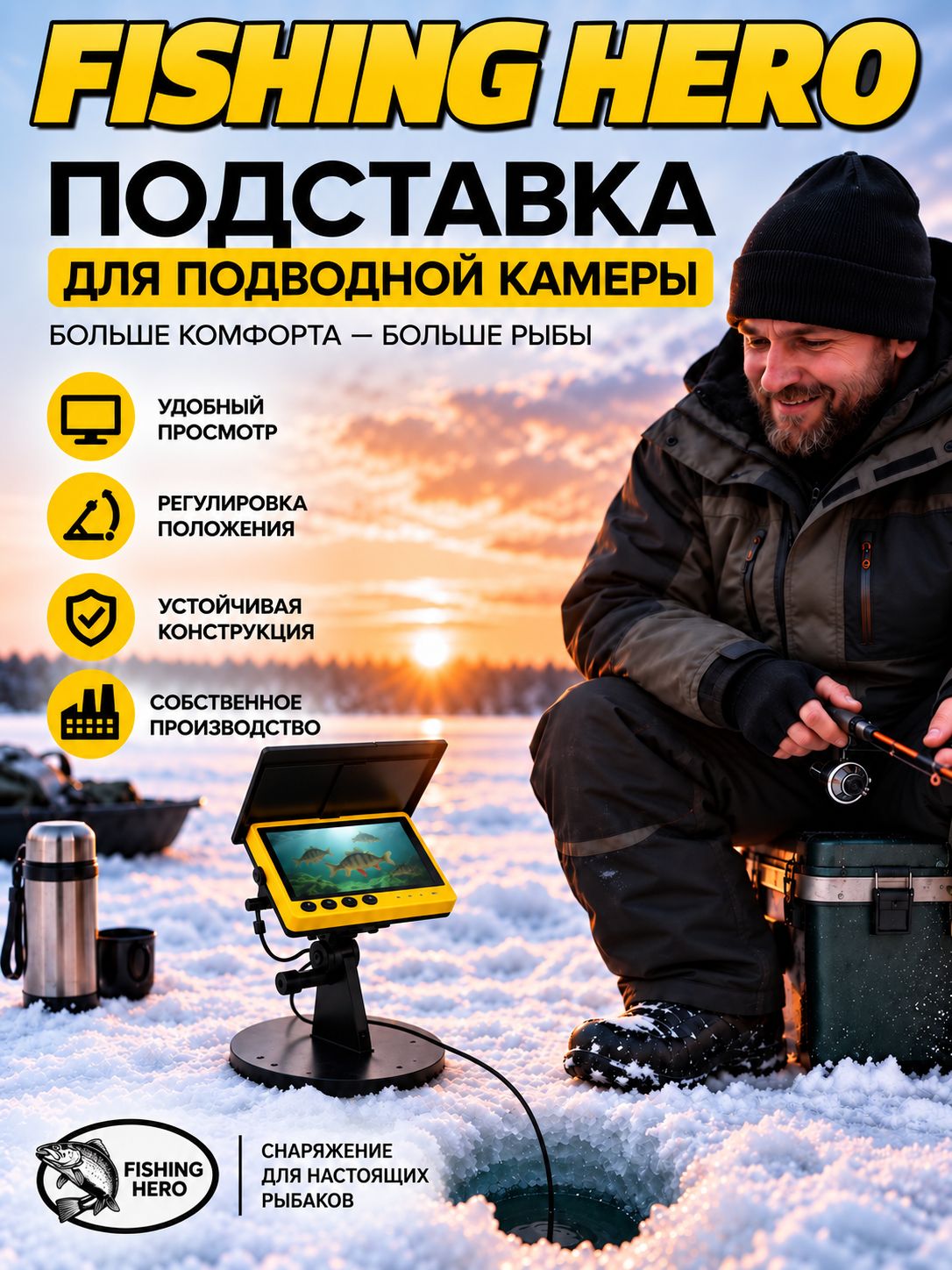 Подставка для подводной камеры для рыбалки