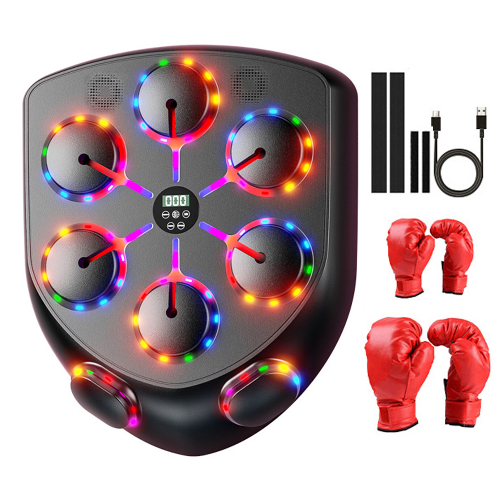 Smart BT Music Boxing Machine Электронная пробивая мишень с AI-чипом, синхронизирующая ритм для детей, взрослых, тренировок, фитнеса, сжигания калорий