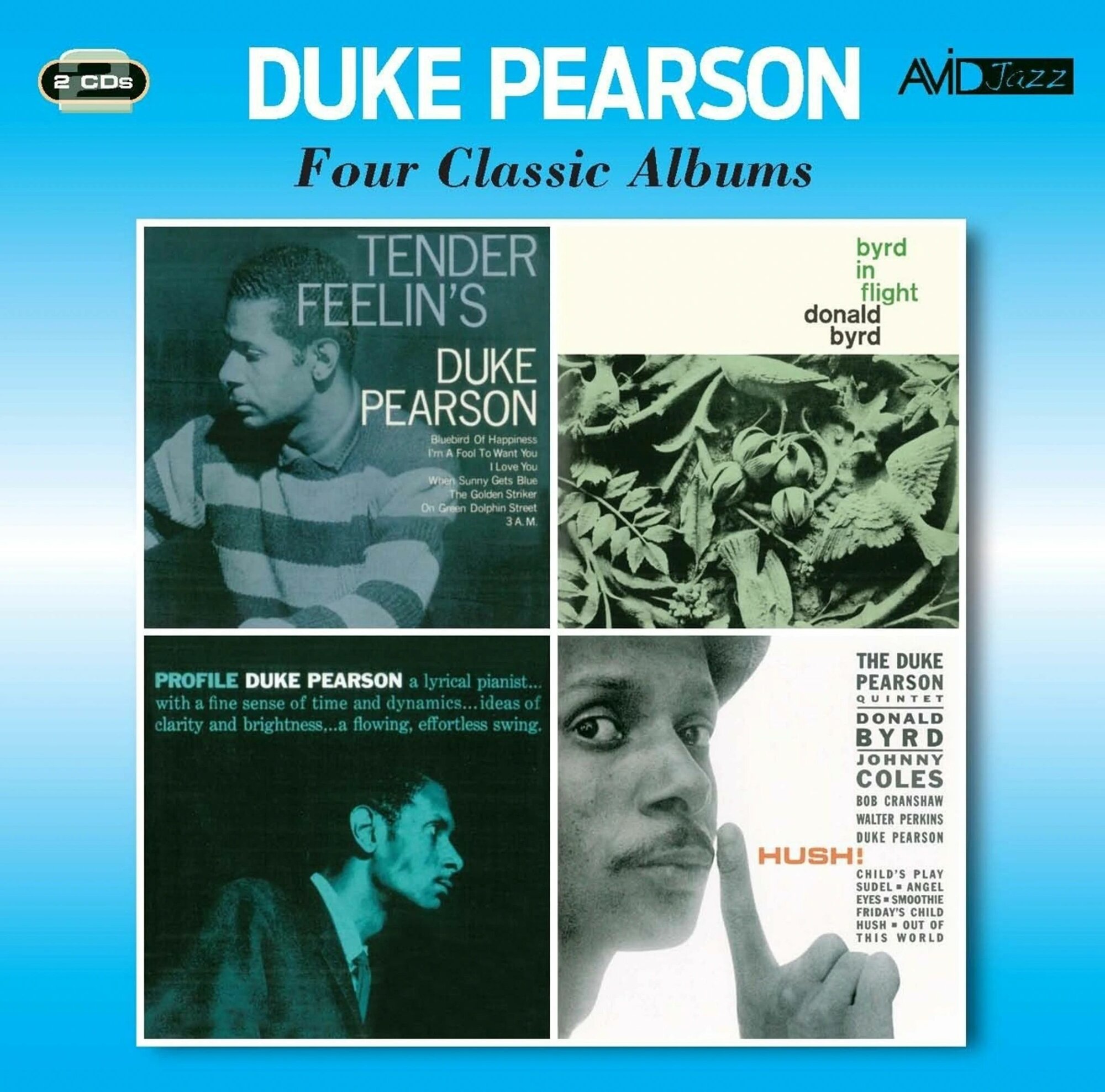 CD Диск Duke Pearson - Tender Feelin's/ Byrd In Flight/ Profile/ Hush (2CD) 2016, Jewel