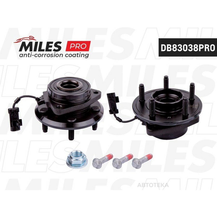 Ступица с подшипником передняя (5 шпилек) +ABS CHEVROLET CAPTIVA/OPEL ANTARA 06-. MILES DB83038PRO