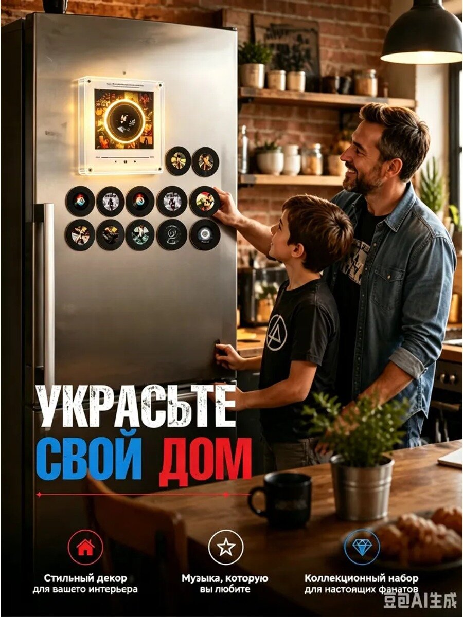 Мини винил музыкальная шкатулка с атмосферным светом, диск статичный, не крутится