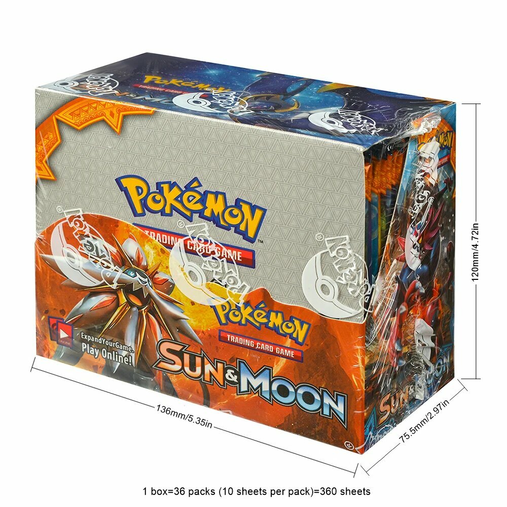 Bandai Pokémon TCG: SUN MOON Box 360 листов