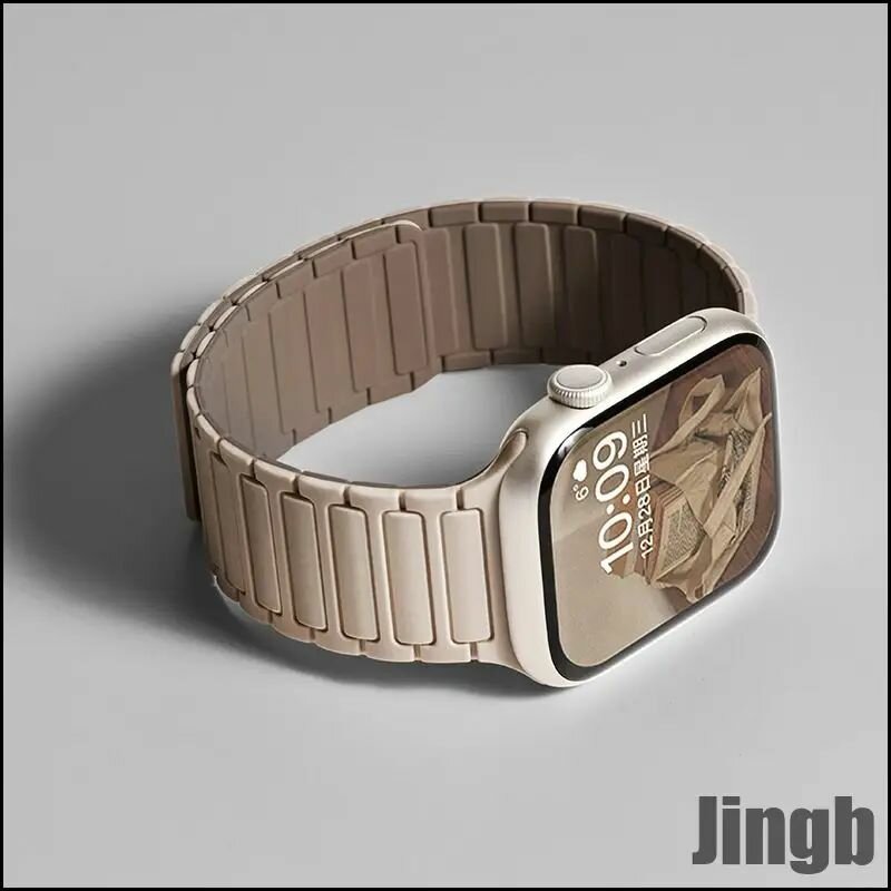 Ремешок для Apple Watch 38mm, 40mm, 41mm магнитный силиконовый, ремешок для смарт часов Apple Watch Series 1-10 , SE 38mm 40mm 41mm 42mm(Series 10)