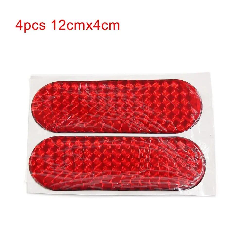 X AUTOHAUX 2 шт, 12 см x 4 см, автомобильная наружная отражающая наклейка, 4pcs 12x4cm Red