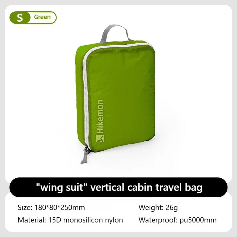 HIKEMAN Водонепроницаемая сумка для toiletries из нейлона Green-S