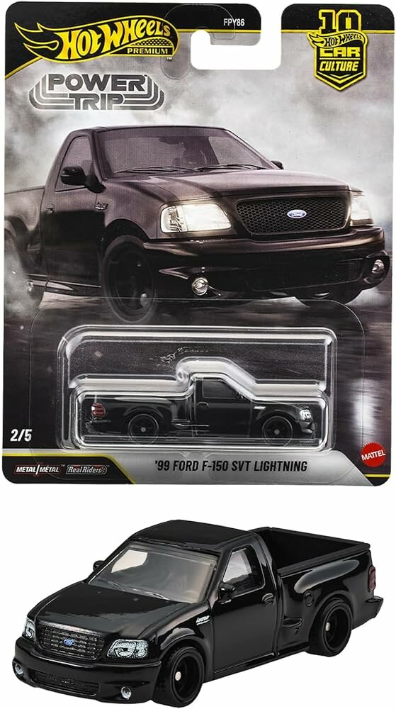 Игрушечный транспорт Hot Wheels PREMIUM CAR CULTURE - Power Trip 2/5 '99 Ford F-150 DVT Lightning,1:64 - JKF33