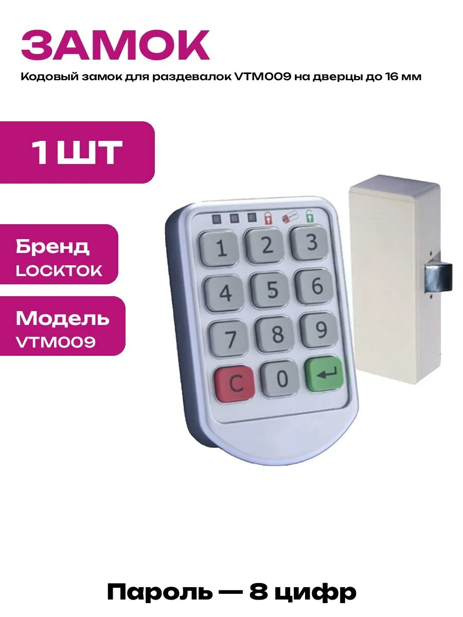 Мебельный кодовый замок для ящиков шкафчика автономный