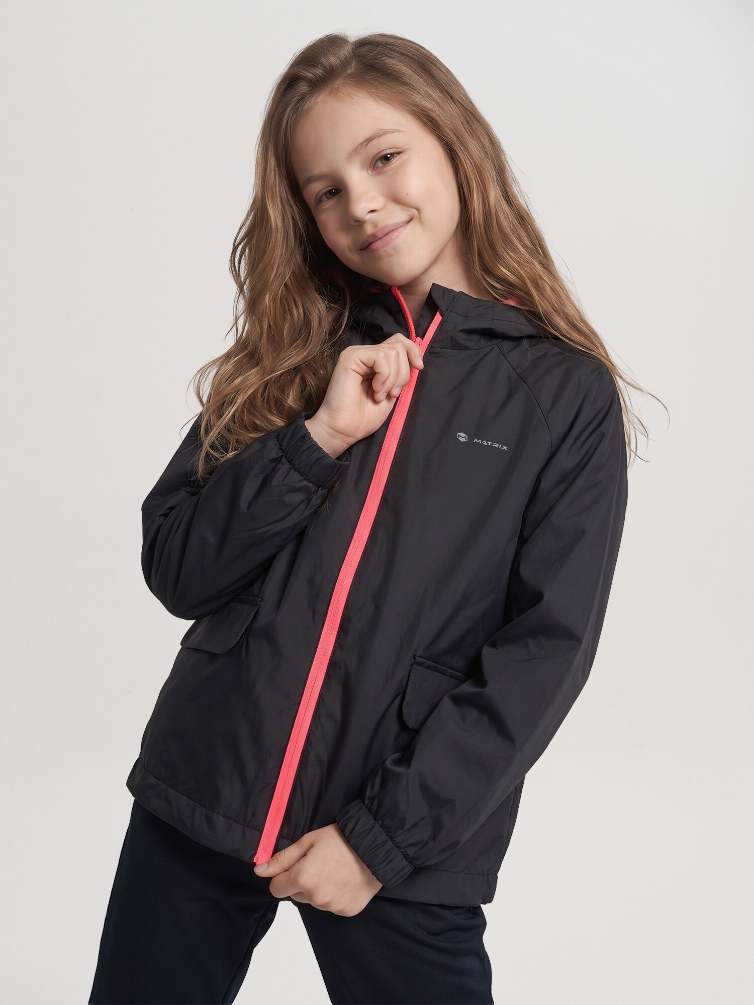 Ветровка MATRIX SPORT Fitness Girl's Windbreaker, размер 158-164, черный — фото 1