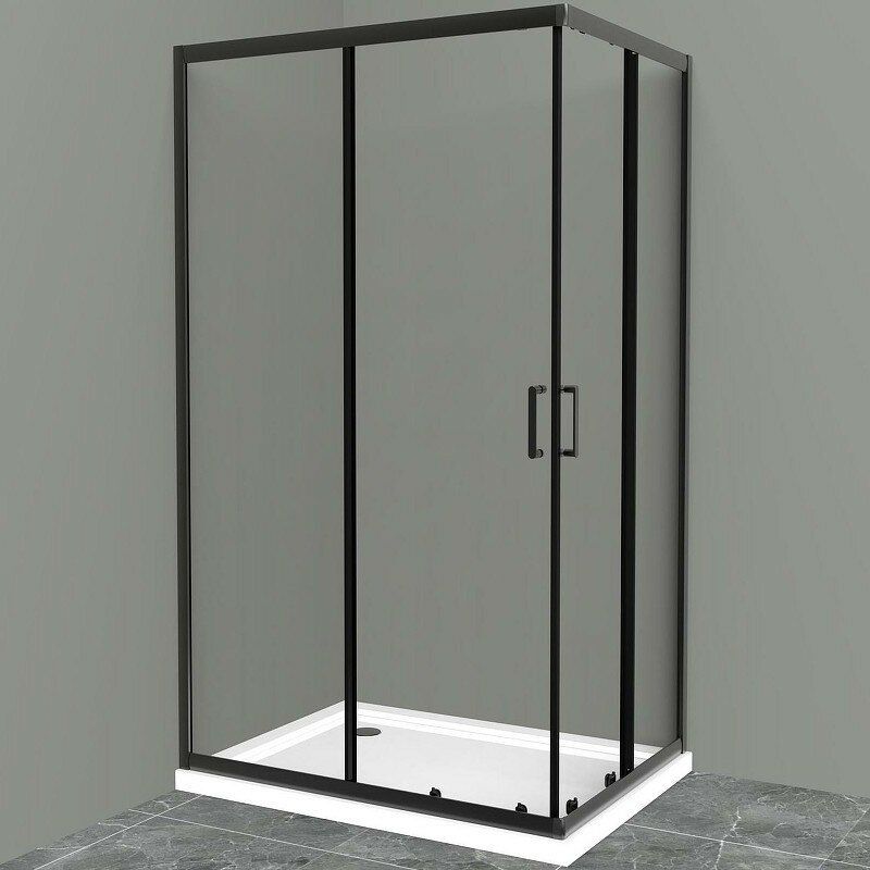 Душевой уголок BelBagno Uno 120х100 UNO-195-AH-2-120/100-C-NERO