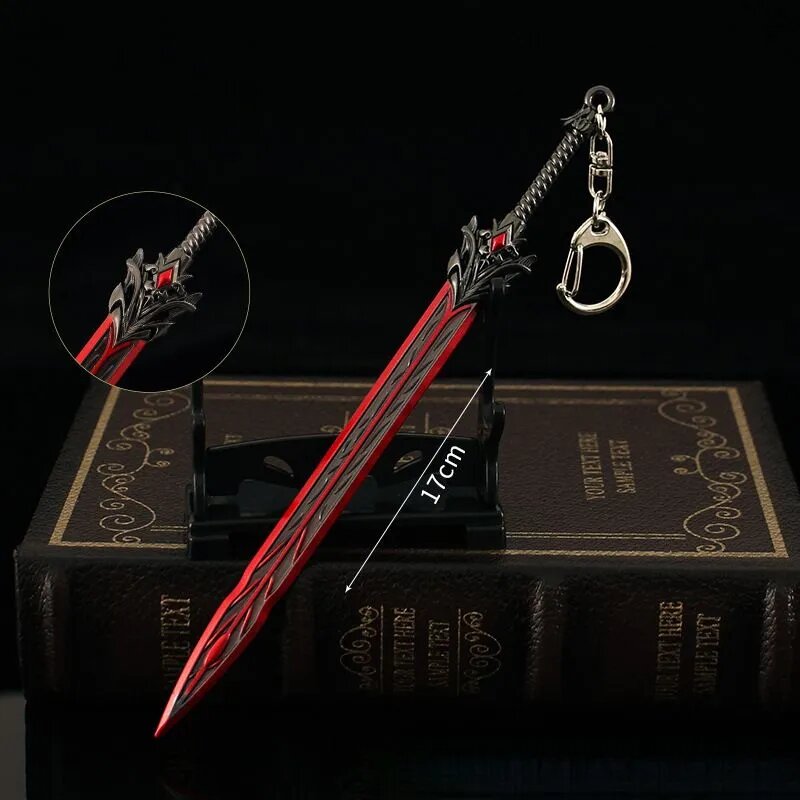 Игра Naraka: Bladepoint, брелок с оружием, модель оружия, сплав, 17 CM