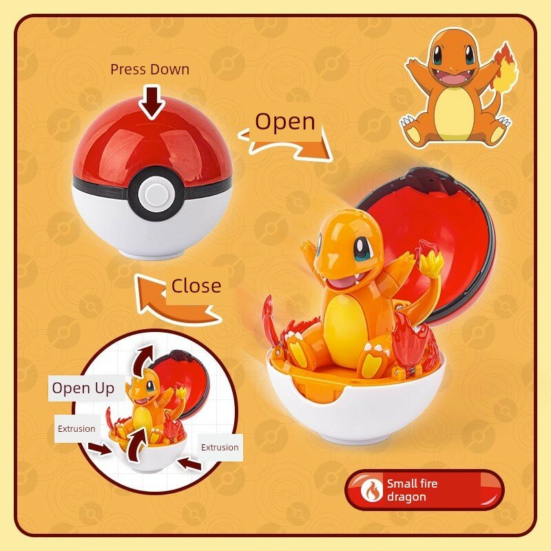 Игрушка-трансформер Johnson & Johnson Pokémon: фигурка кошки Мейоу, кукла-эльф, периферийная игрушка, игрушка для детей