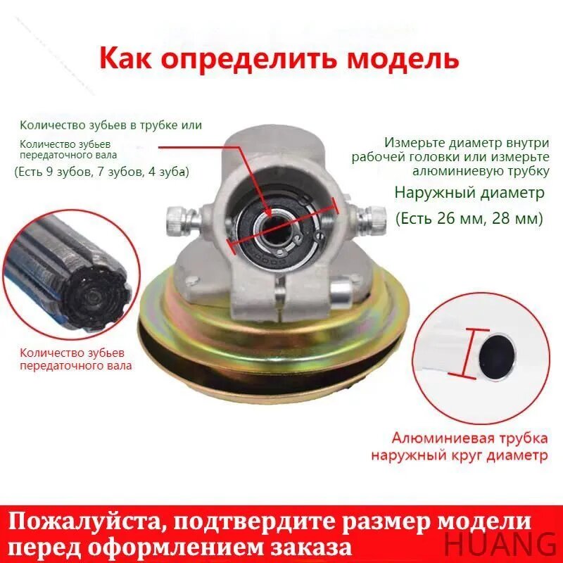 Универсальная насадка-культиватор для триммера, вал 28 мм, 9 шлицов, 3 набора оснастки для обработки земли — фото 1