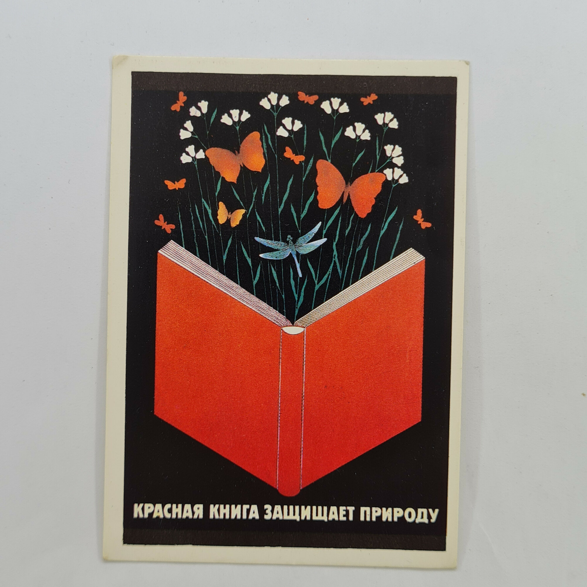 Карманный календарик 1988. Красная книга, защищающая природу и флору. Календарь винтажный
