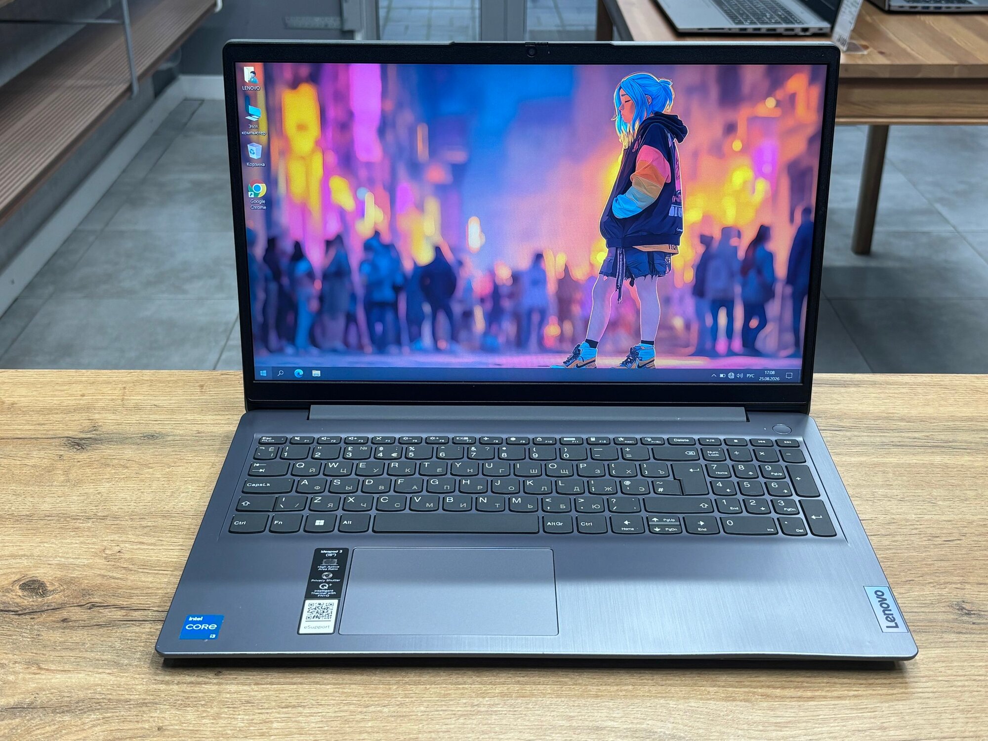 Ноутбук Lenovo 15.6 Intel Core i3-1115G4/8GB DDR4/512GB SSD/Win 10Pro. Товар уцененный
