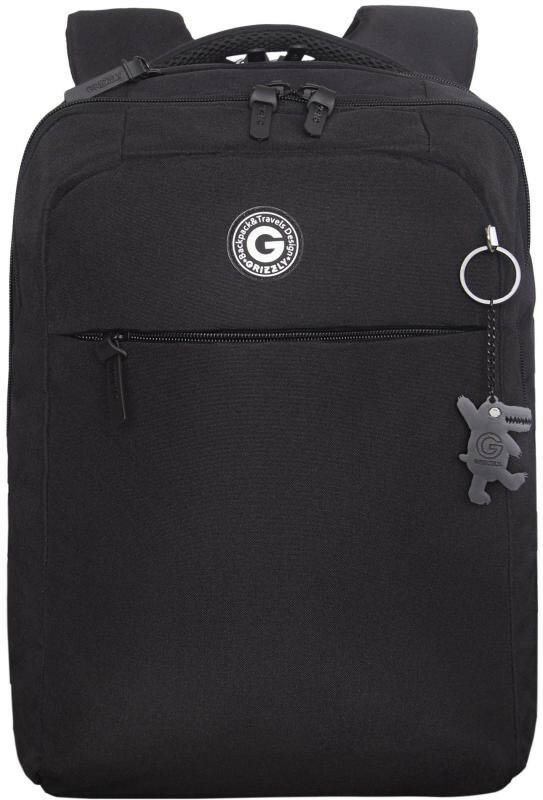 Рюкзак школьный для девочки Grizzly с обвесом RD-644-1/5 черный
