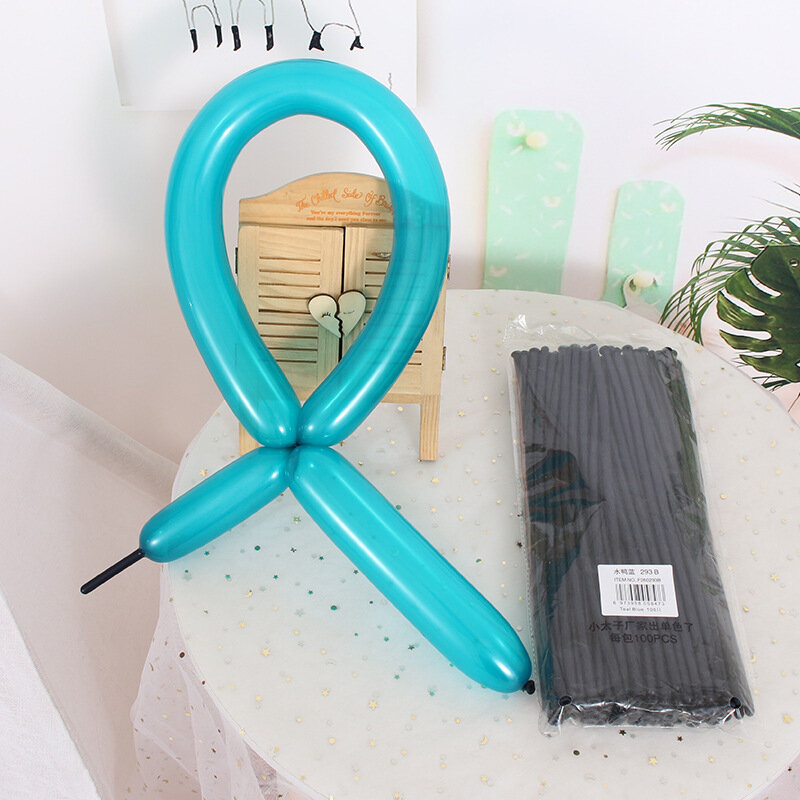 Толстые однотонные шары Small Prince 100 шт. в голубом цвете как у водоплавающих птиц с магическим переплетением для