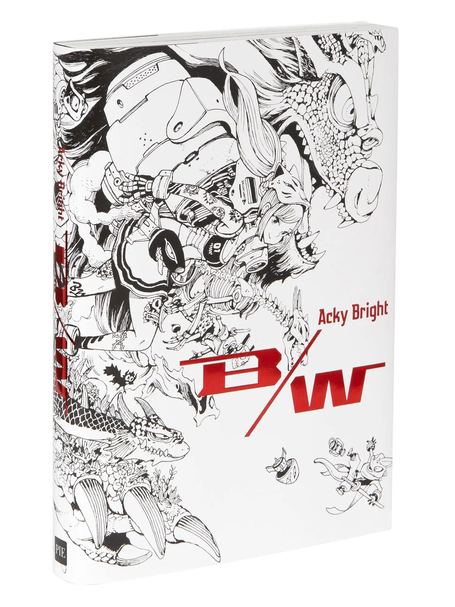 Артбук: Acky Bright (чёрно-белый), мягкая обложка, японское издание