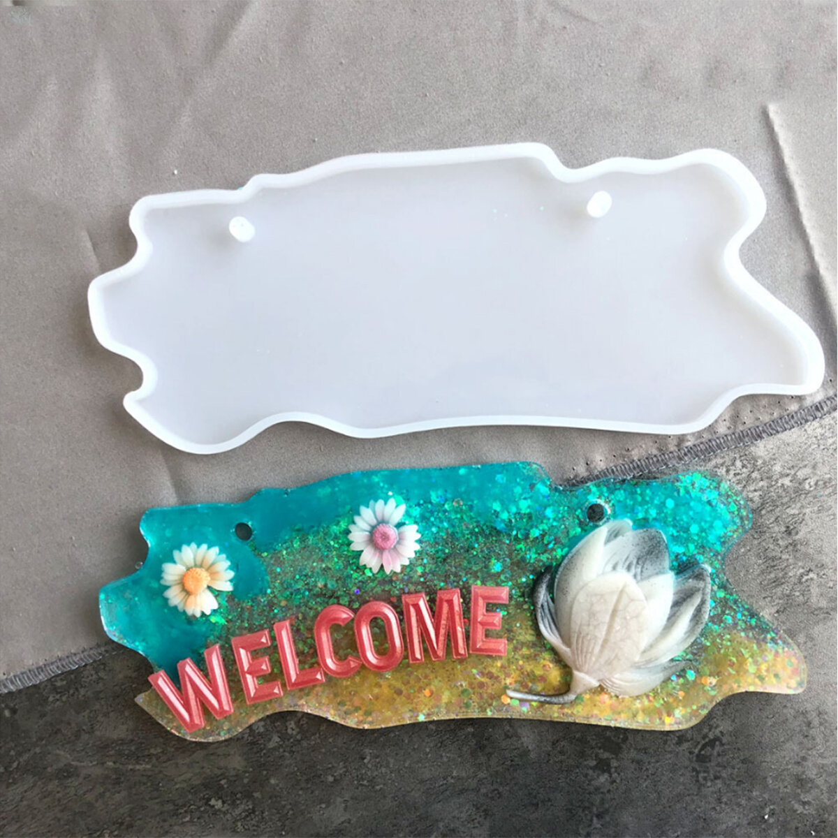 Форма Для Литья Кристаллов Белая Гибкая Силиконовая 26X9 8Cm Для Ручного Творчества