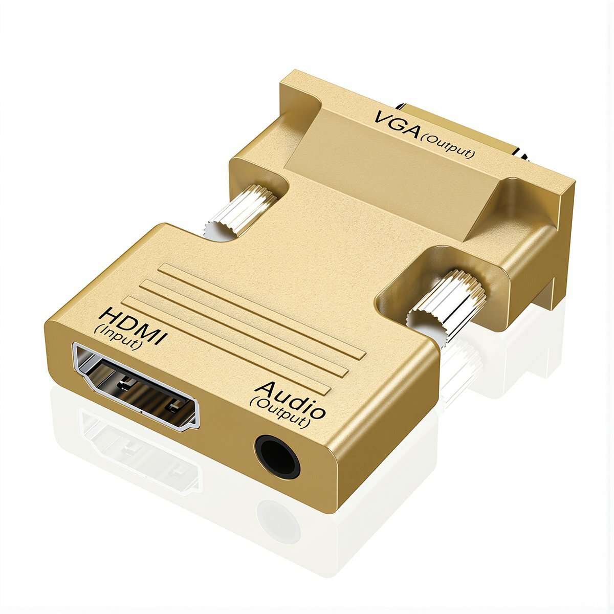 Для офисных сотрудников и преподавателей переходник HDMI на VGA с аудиовыходом белый для подключения к проекторам дисплеям телевизорам