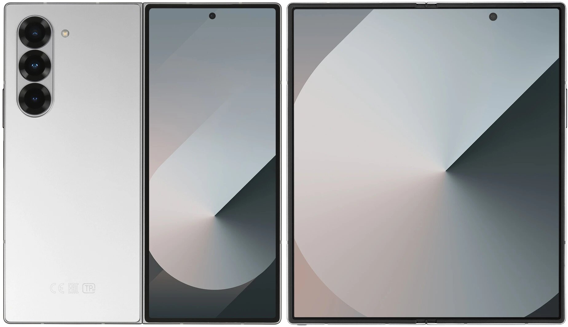 Смартфон Samsung Galaxy Z Fold6 12/1 ТБ, Dual: nano SIM + eSIM, серебрянный