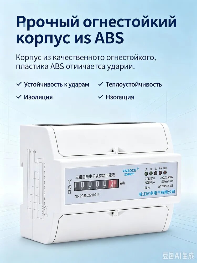 Счетчик электроэнергии трехфазный однотарифный ЦЭ6803В М7 Р31 5-60А 380В электросчетчик