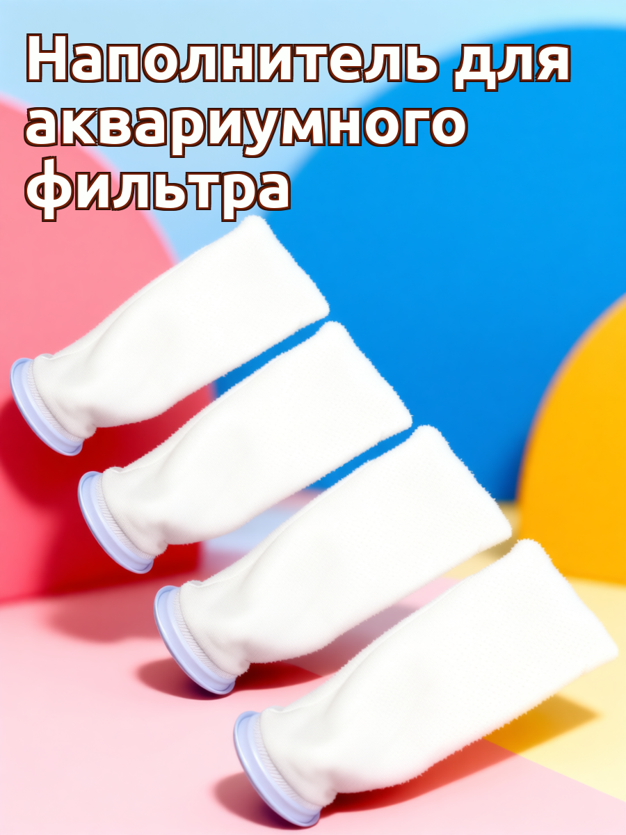 4 Штуки Фильтр Для Аквариума Из Хлопка Размер 30.00X10.00X10.00 См Белый