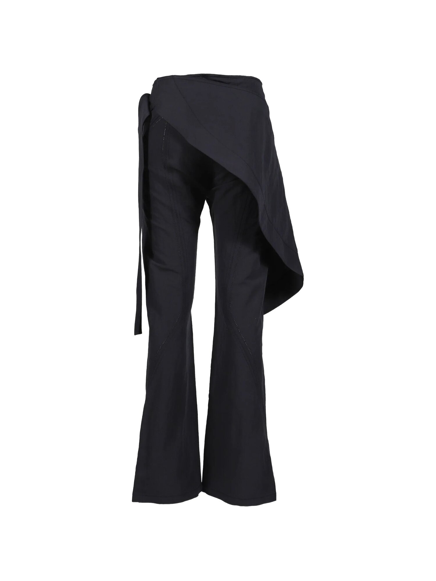 Брюки HYEIN SEO Wrap-panel macramé-belt trousers, размер 44, черный — фото 1