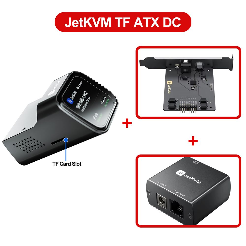 JetKVM комплект с TF-картой, ATX и DC Power Control