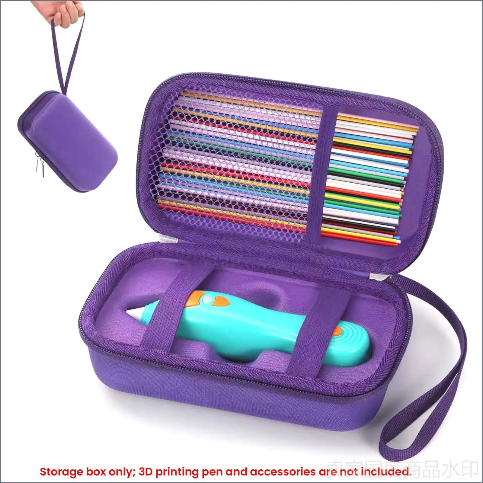 Чехол для 3D-ручки 3Doodler Start+ Essentials из жёсткого ЭВА, фиолетовый, водонепроницаемый
