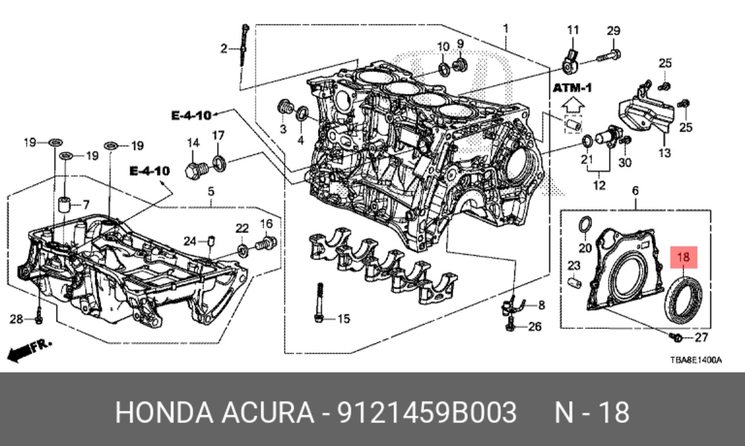 Сальник org (HONDA 9121459B003)
