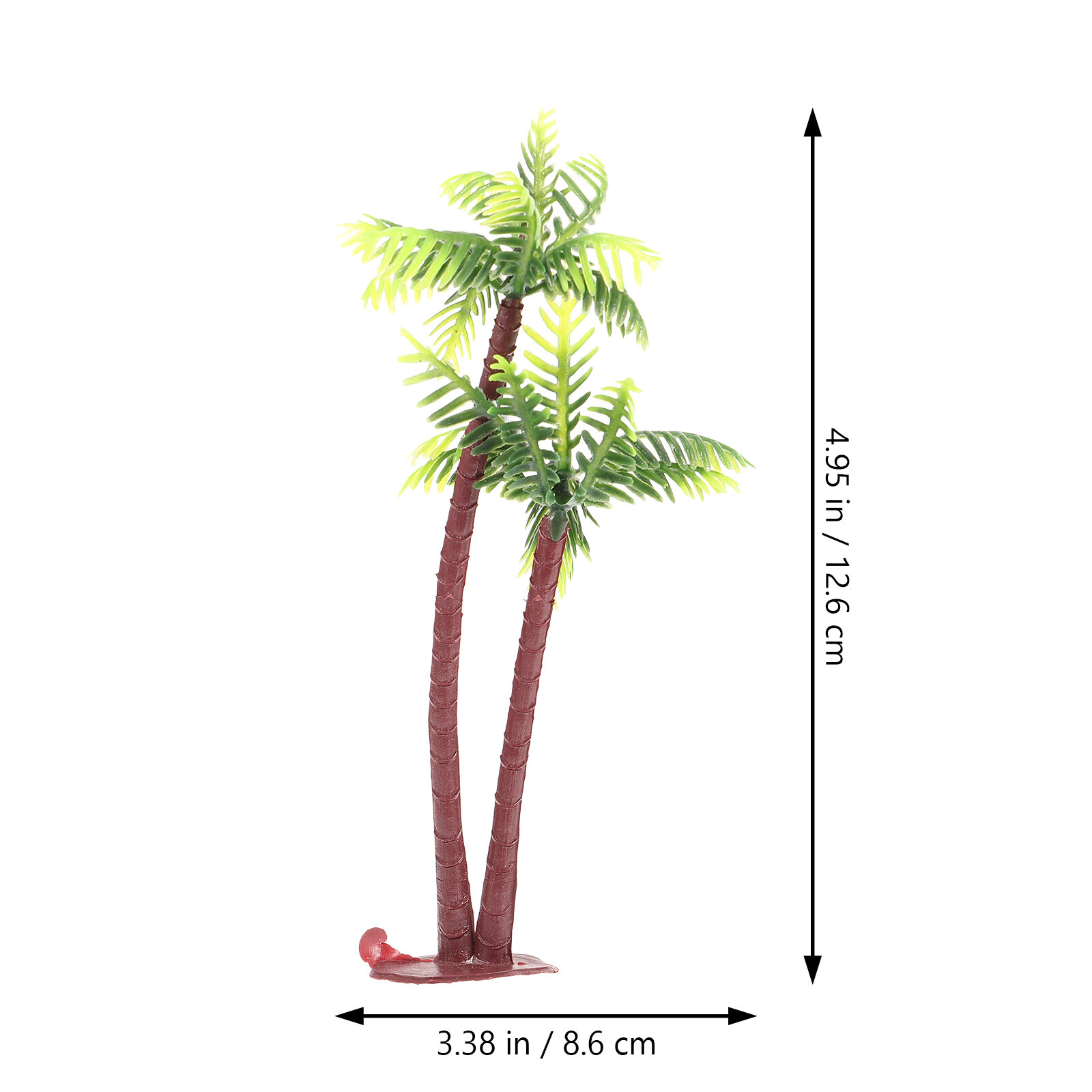 Миниатюрная пальма из пластика для декора террариума 12.60x12.60x8.60cm